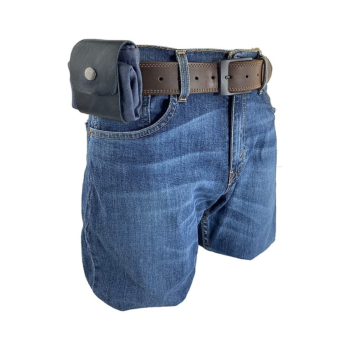 Hide & Drink, Waxed Canvas Foraging Pouch (Collapsible) for Hiking, Treasures & Seashells, Easy Looping Around Belts, Hands-Free Access, Genuine Leather, Handmade Includes 101 Year Warranty (Fatigue)