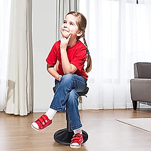 Giantex Wobble Chair Adjustable-Height 23 Inch Active Learning Stool Sitting Balance Chair for Office Stand Up Desk (Black)