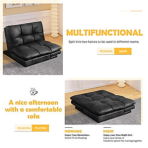 Hcore Bed, Memory Foam Futon Sofas, Classic Black