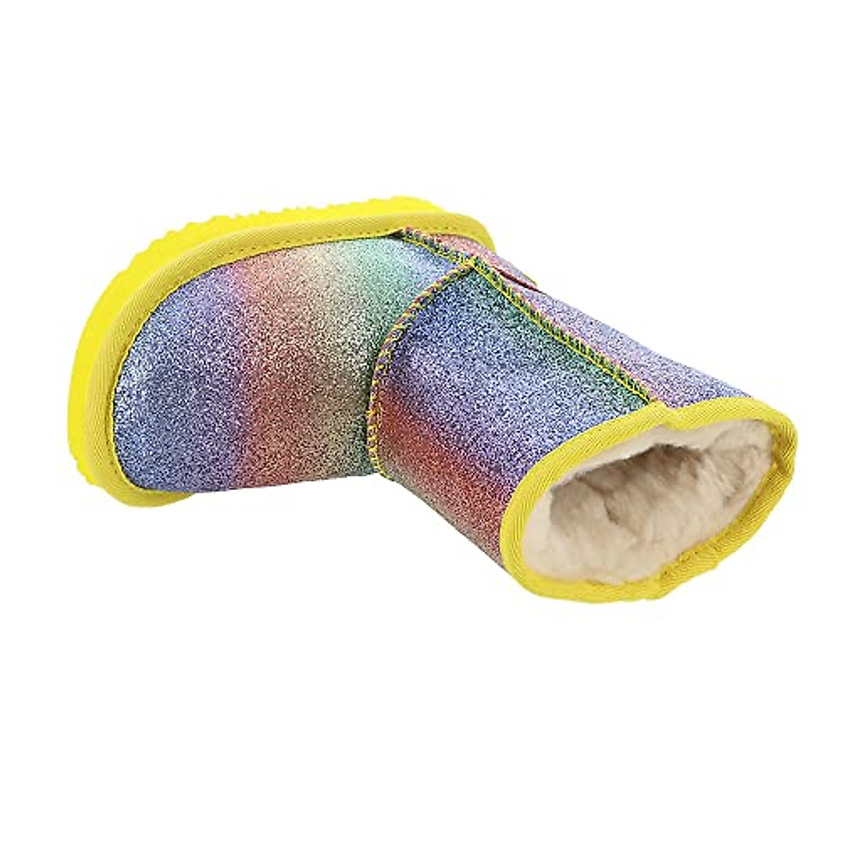 UGG Girls Kids' Classic II Glitter Fashion Boot, Rainbow, 4 Big