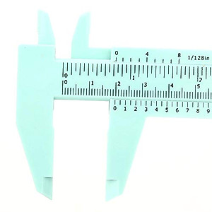 Mini Plastic Caliper High Accuracy Double Rule Scale Measuring Tool Rectangular Vernier Caliper Fast Read Sliding Gauge Ruler Pocket Ruler for Jewelry Measurement, School, Exhibition Gifts, etc.
