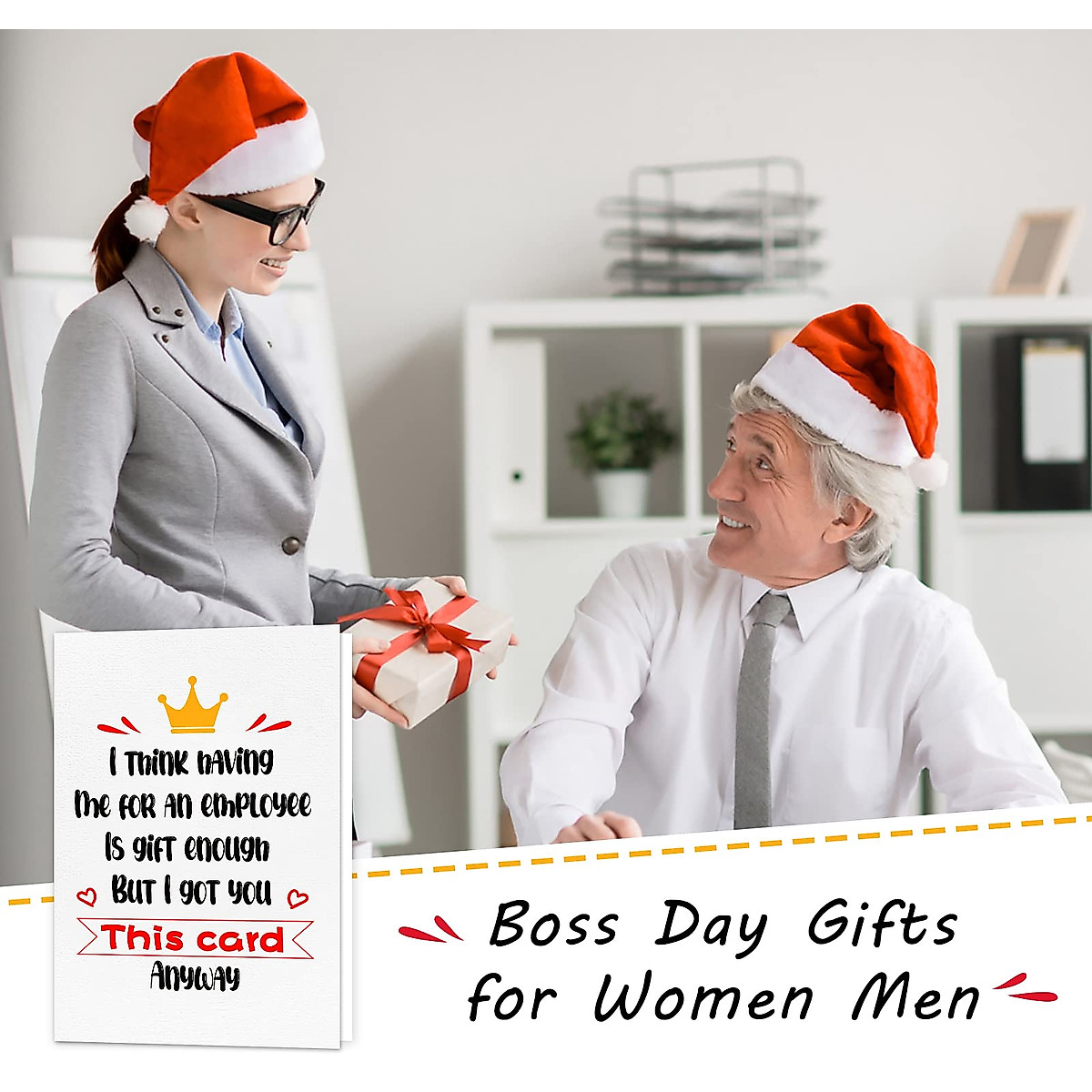 PETCEE Funny Boss Day Card for Women Men Boss Day Gifts Card for Boss from Employee Bosses Day Greeting Card for Lady Boss Her Him, National Boss's Day Gift Ideas Christmas Birthday Gifts for Male Female Boss Manager