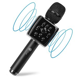 2049 X37 12w Cardioid Dynamic Karaoke Microphone, Adult Kid Handheld Wireless Bluetooth Karaoke Machine for Home/Carpool/Party/Classroom/Outdoor Compatible with Smart phone/PC/PAD/Car Speaker/TV