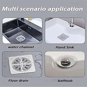 Proxism (20Pcs) Disposable Shower Drain Cover Hair Catcher Shower Drain Mesh Stickers, Bathroom, Laundry, Bathtub, Kitchen Shower Drain Floor Sink Strainer Filter MeshS-S (20)