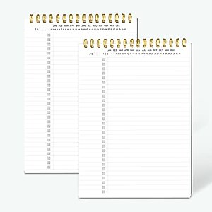 Regolden-Book To Do List Notepad Spiral Planner, Daily Task Tracker with Wide Lined Notebooks, List Maker, Daily Schedule Tracking College Ruled Flexible Cover To Do List Journal, Grocery Checklist for Teacher/Men/Women, 52 Sheets (6"x8.5")2Pack
