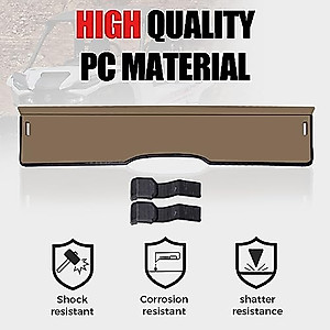 A & UTV PRO Front Dark Tinted Half Windshield for Yamaha Wolverine RMAX2 1000/ RMAX4 1000 2021 2022 2023 Accessories, Hard Coated Vented Window Windscreen, 250x Stronger Than Glass, 1PC