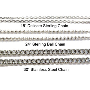 Rosa Mystica St Teresa of Avila/Angel Religious Medal - Patron of Sick People - Antique Replica (18" Sterling Delicate Chain)