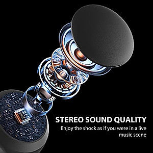 Pinetree Bone Conduction Headphones Bluetooth Sports Open Ear Headphones Wireless, Lightweight Sweat-Proof Running Headset with Mic Built-in Earbuds Free for Hiking, Cycling, Driving