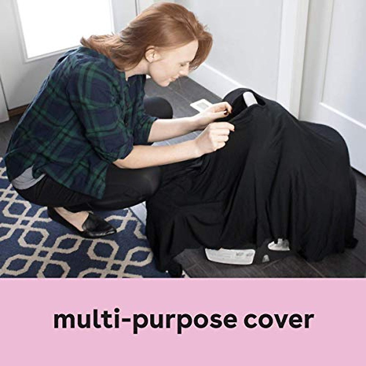 Bamboobies Women’s Nursing Cover, Maternity Clothing for Breastfeeding, Black, One Size Fits All