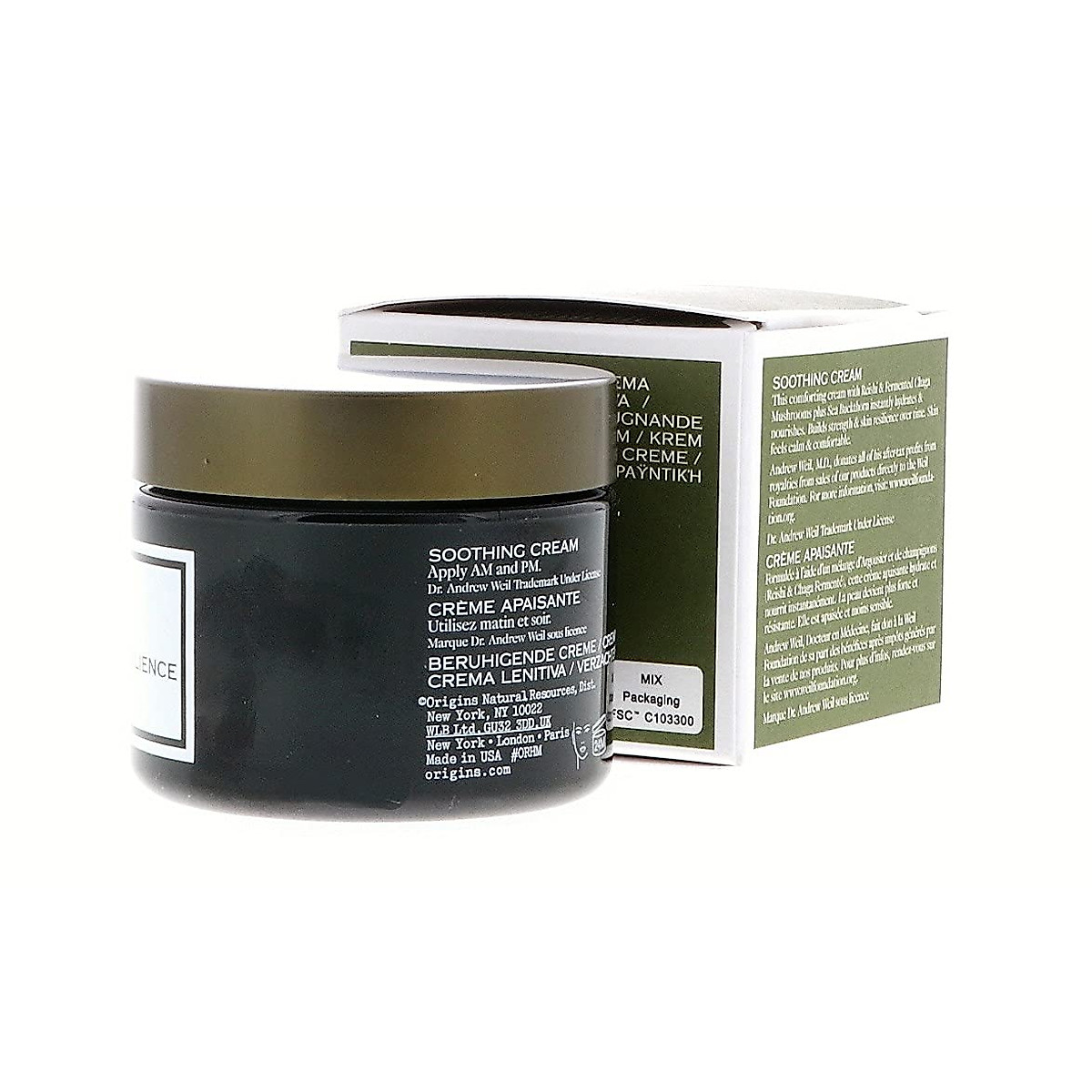 Origins Mega-Mushroom Skin Relief Soothing Face Cream, 1.7 Ounce (1375831)