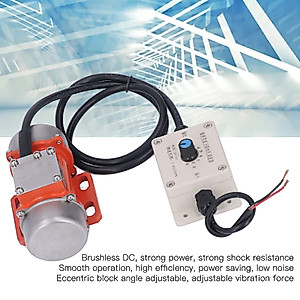 Vibration Motor, 30W 4000RPM Electric Vibrating Motor Adjustable Exciting Force Brushless DC Vibration Motor with Speed Controller for Shaker Table (DC12V)