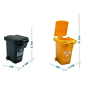 AITING Kids Garbage Classification Toy Vehicles Garbage Truck's 6 Trash Cans +100 Card