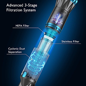 Aroma Room Handheld Vacuum Cordless, Small Hand Vacuum Cleaner with Powerful Cyclonic Suction, Portable & Lightweight, Rechargeable Vacuum Cleaner for Pet Hair, Home & Car Cleaning, Wet Dry Use