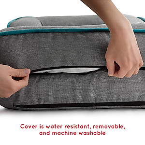 Brindle Orthopedic Dog Bed for Medium Dogs - Waterproof Dog Sofa Bed Medium, Supportive Memory Foam Pet Couch Bed with Removable Washable Cover, Water Resistant Cover, Nonskid Bottom, Dove Gray