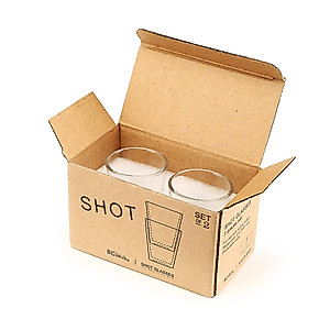 BCnmviku 1.5 oz Shot Glasses Sets with Heavy Base, Clear Shot Glass (2 Pack)