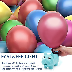 LIKEE Electric Balloon Pump Portable Balloon Inflator Air Blower with Balloon Arch &Garland Tools for Party Decoration (Green)