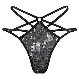 Ennice Custom Women's Classic Thong Funny Briefs for Wife Underwear Shorts T Back 3XL Sexy2