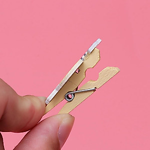 Amosfun 40 Pcs Animal Clothespins Wooden Craft Clips Scooter Accessories for Adults Wooden Clips Mini Wooden Clothespins Mini Clothespins Clothes Line Clips Photo Bamboo Cartoon