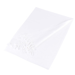 TZ Promise Pashmina Wedding Large Soft Plain Shawl/Wrap/Scarf for Women (White)