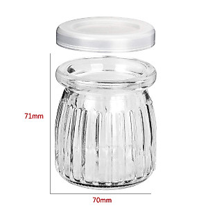 KAMOTA Glass Jars, 40 PACK 6 oz Yogurt Jars With PE Lids, Glass Pudding Jars Yogurt Jars Ideal for Jam, Honey, Wedding Favors, Shower Favors, Baby Foods (200ml)