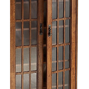 Window Pane Media Cabinet - Oak