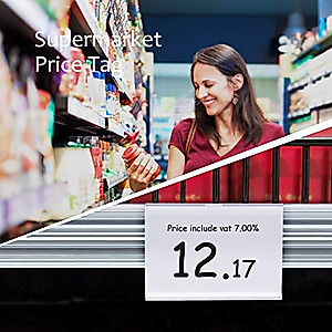 50pcs Labels for Storage Bins Plastic Label Clip, Basket Labels Clip On Wire Shelf Price Label Holder Merchandise Sign Display Holder, 50pcs Label Insert Included (6x4cm)