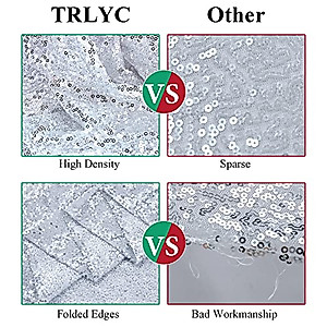 New Year Sequin Silver Curtains, Select You Size, 4FT*8FT Sparkly Silver Sequin Fabric Photography Backdrop, Best Wedding/Home/Party Fashion Decoration