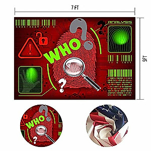 Detective Backdrop Police Mystery Investigation Analysis Photography Background 7x5ft Top Secret Birthday Party Baby Shower Supplies Decoration Photo Booth Studio Props Cake Table Banner BJYYME652