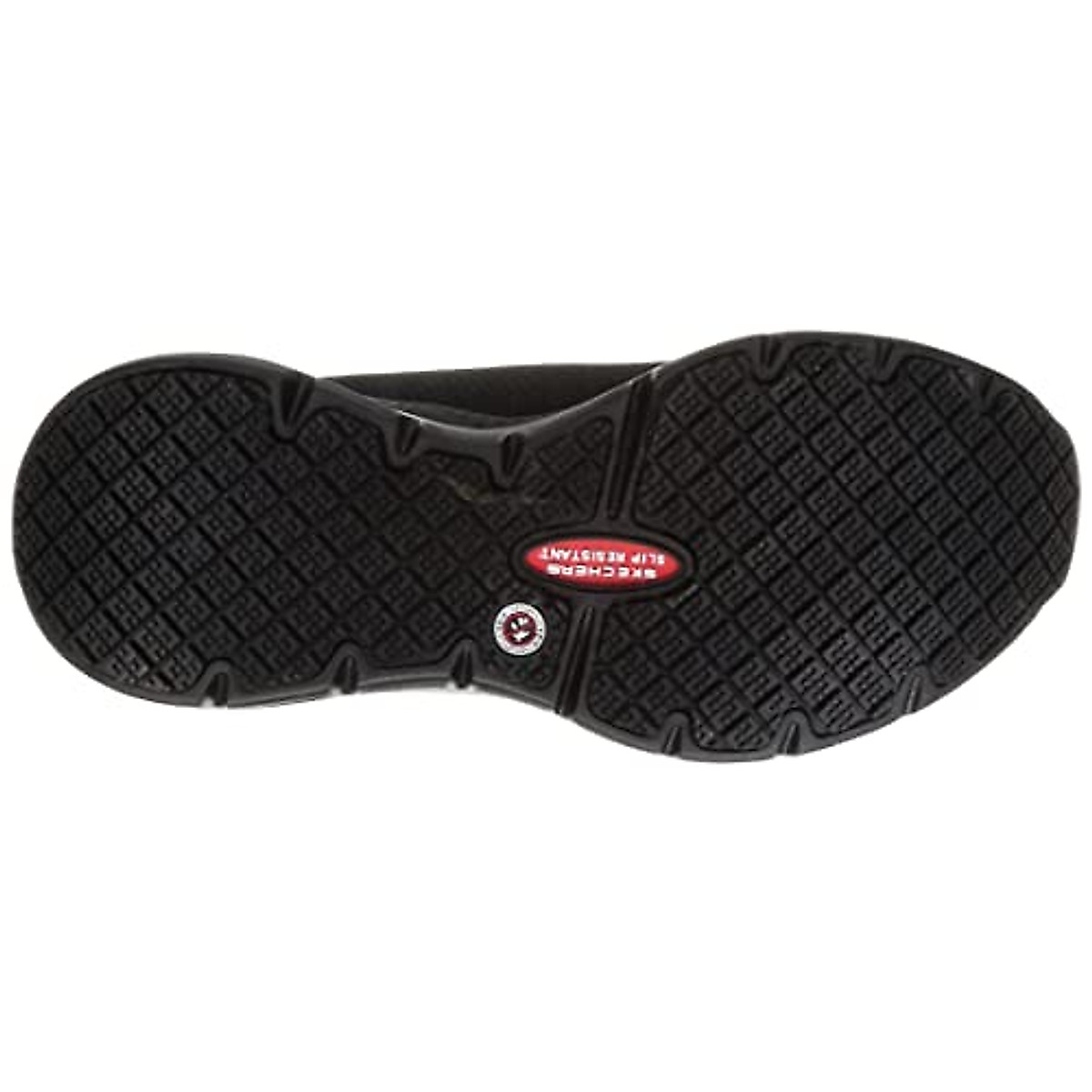 Skechers Women's Athletic lace up Arch Fit Sr Health Care Professional Shoe, Black, 8