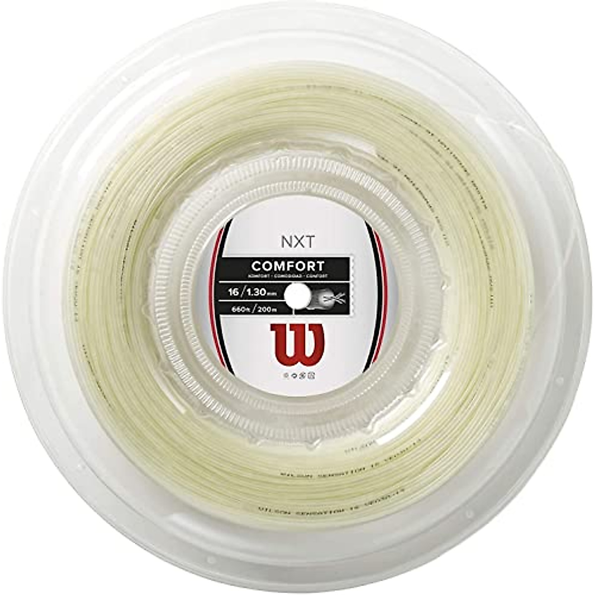 Wilson NXT 16 Tennis String - 200m Reel, White