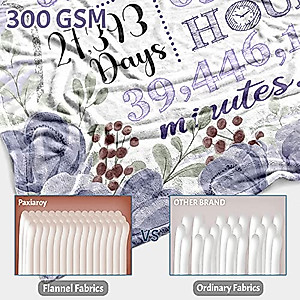 75th Birthday Gifts for Women, Gifts for 75 Year Old Womens Blanket, 75th Birthday Decorations Gifts Ideas for Her Wife Sister Mom Grandmother Friends, Cozy Soft Flannel Throw Blanket 50 X 60 in