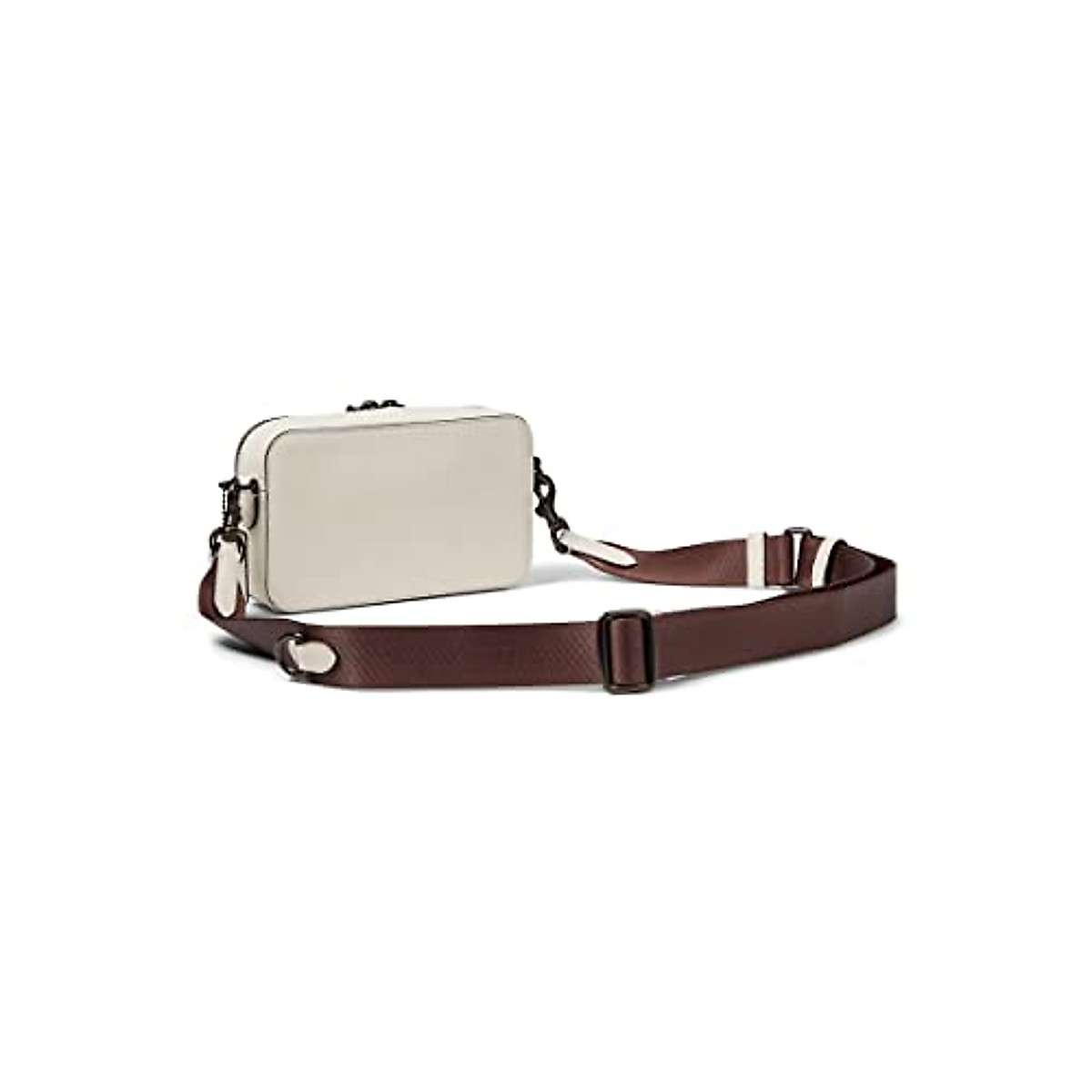 COACH Charter Slim Crossbody in Pebble Leather with Sculpted C Hardware Branding Chalk One Size