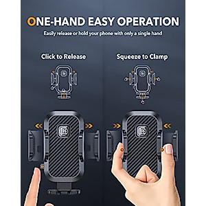 LK Phone Holder for Car,Dashboard Windshield Air Vent Universal 3 in1 Car Phone Holder Mount Compatible for iPhone 14 13 12 11 Pro Max XS X XR 8, Samsung Galaxy S23 S22 S21 S20 All Mobile Smartphone