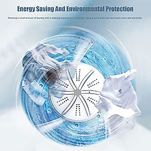 Portable Mini Washing Machine Usb Mini Washing Machine High Power Turbo Washer With 4 Speed Remote Control For Home, Business, Travel, College Room, Rv, Apartment