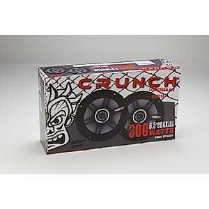 Crunch CS65CXS Full Range 3-Way Shallow Mount Car Speaker, 6.5" , Black