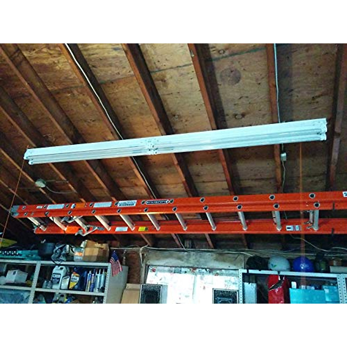 Retrofit Conversion Kit for 8' 2 Bulb Strip Fixture to 4' T8 4 Lamp LED Fixture Bracket Retrofit Kit - Complete Set Includes Plates, Non-Shunted Sockets, and Screws (1-Kit)