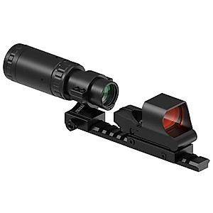 Feyachi M37 1.5X - 5X Red Dot Magnifier with RS-30 Reflex Sight Combo Kit, Multiple Reticle System Red Dot Sight & Magnifier Built-in Flip Mount Combo