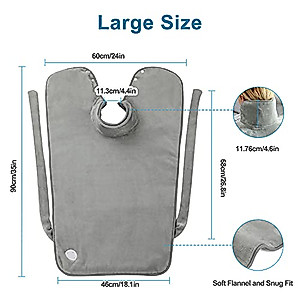 Heating Pad for Back Pain Relief, 24"x35"Large Electric Heating Pad Soft Heat Pad Wrap for Back Shoulder Cramps Relief with 2H Auto Shut Off 6 Temperature Settings, Fast Heating, Machine Washable