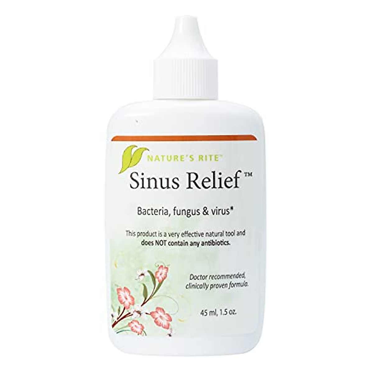 Nature's Rite Sinus Relief™, 1.5 oz. (45 mL) – All-Natural Nasal Sinus Spray – Relief for Sinus Problems – Encourages a Healthy Sinus System – Easy-to-Use, Portable Sinus Support – Made in USA