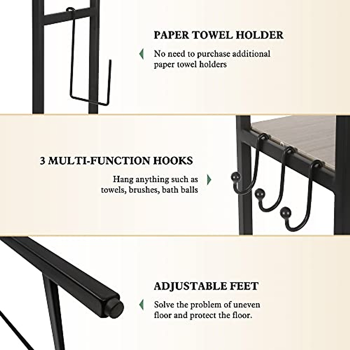 AZODY Over The Toilet Storage Cabinet, Over The Toilet Storage with Adjustable Shelves and Sliding Door, Freestanding Bathroom Organizer Over Toilet for Bathroom, Grey