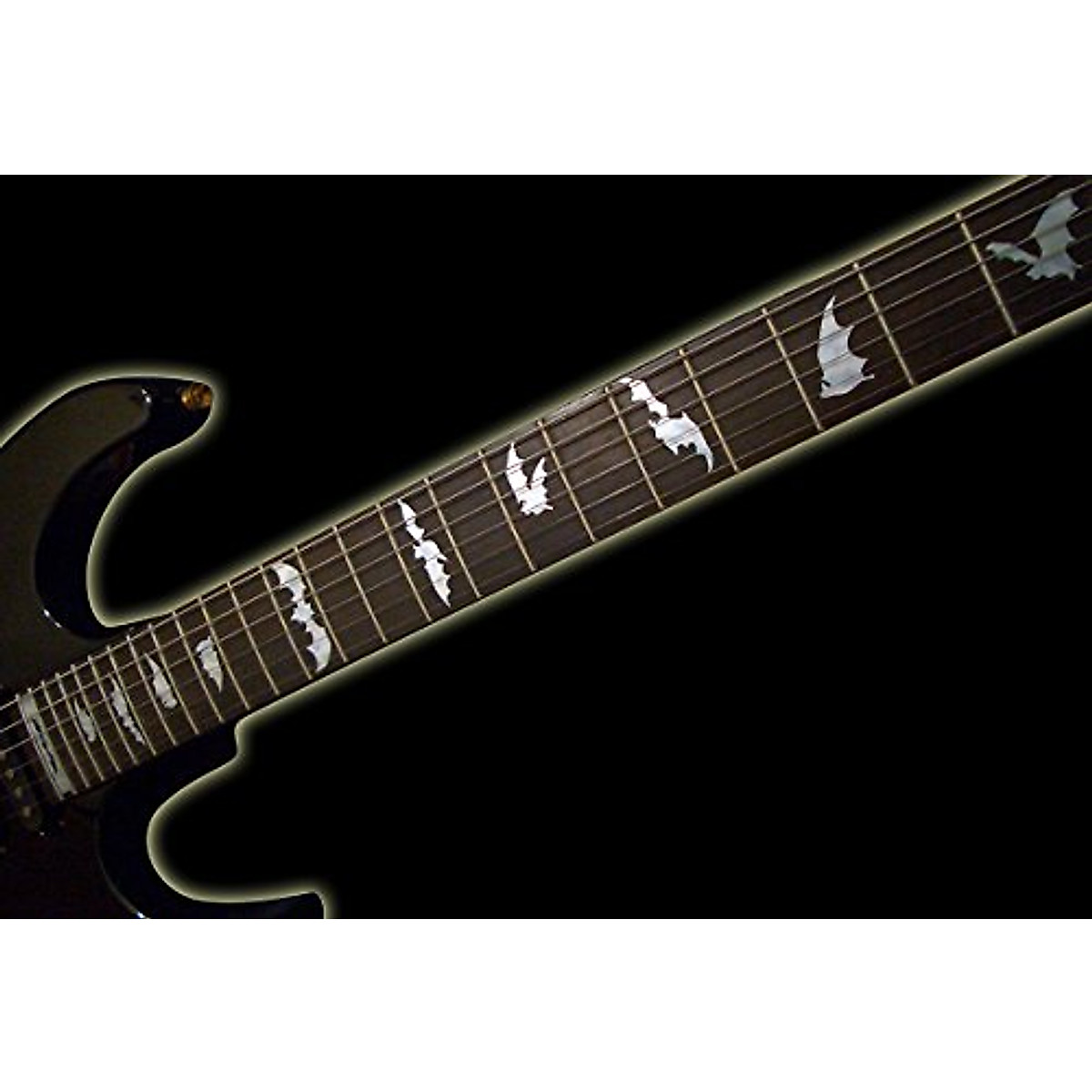 Jockomo BAT Bat/White Pearl Guitar Inlay Sticker
