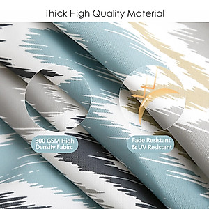 idee-home Outdoor Bistro Chair Cushions Set of 2, 15”x15”x 3” Thick Round Seat Cushions with Ties, Waterproof Round Patio Chair Cushions for Outdoor Furniture, Round Chair Pads for Garden