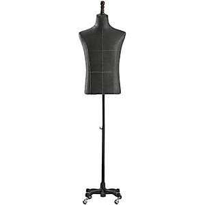 Mannequin Display Stand Tailoring Accessories Male Tailors Mannequin Torso Showing Tailor Adjustable Height with Casters Mannequin