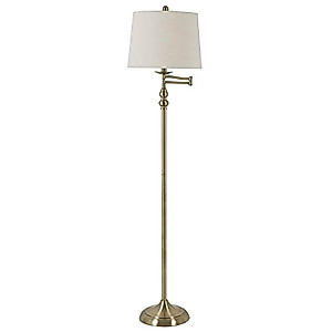 Decor Therapy Tara Metal Floor Lamp with Swing Arm