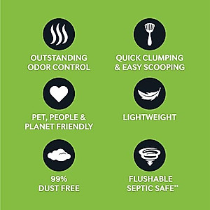 WORLD'S BEST CAT LITTER Comfort Care Unscented, 8-Pounds - Natural Ingredients, Quick Clumping, Flushable, 99% Dust Free & Made in USA - Long-Lasting Odor Control & Easy Scooping