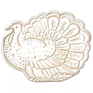 Amscan Turkey Shaped Melamine Serving Platter - 19.25" x 14.75" | Beige | 1 Pc.