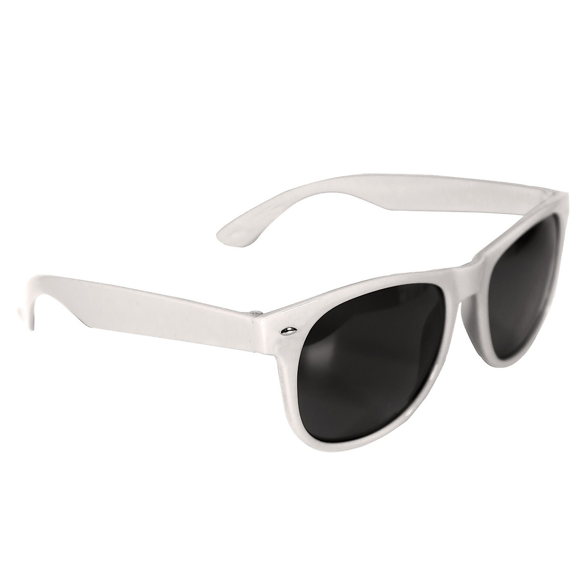 Windy City Novelties - 12 Pack - Retro White Sunglasses Bulk for Kids Adults | Party Favors 4th of July Party Supplies, Raves, EDM Concerts, Summer Beach Parties, Cosplay