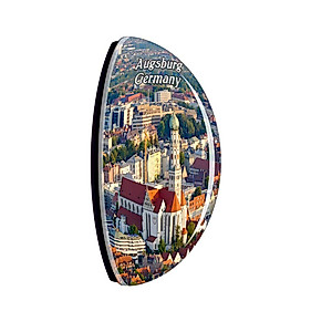 Augsburg Skyline Germany Magnet Travel Souvenir 3D Crystal Glass Collection Gift Fridge Refrigerator Magnet