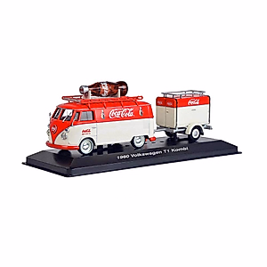 1960 Volkswagen T1 Kombi Van with Trailer, Coca-Cola - Motorcity Classics 443060 - 1/43 Scale Diecast Model Toy Car