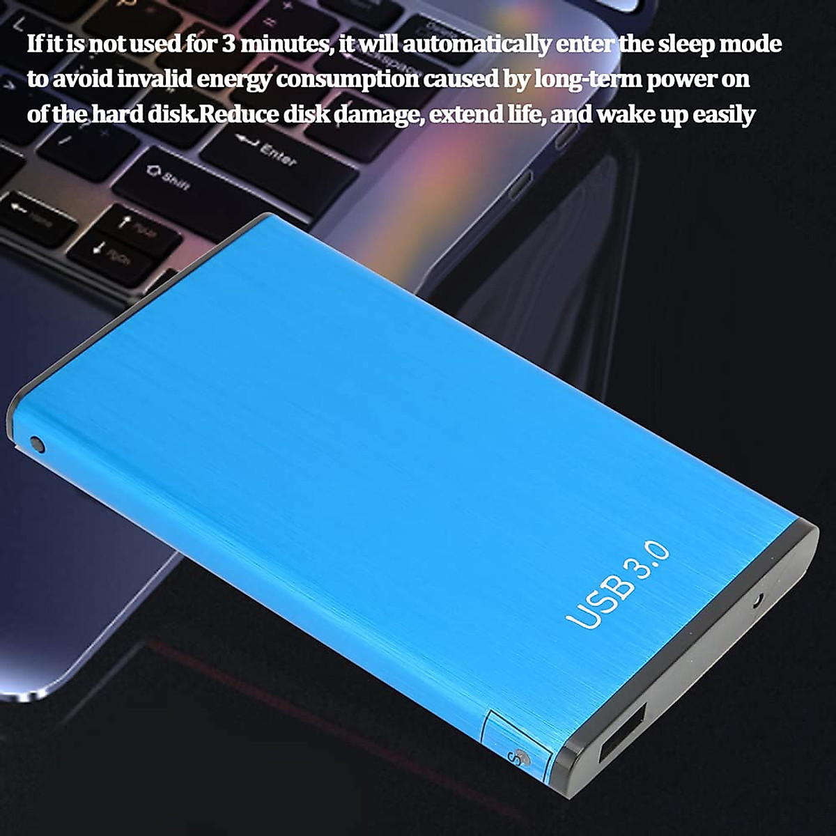 USB3.0 High-Speed Mobile Hard Drive,YD0018 2.5inch 80G-2TB Mechanical Mobile Hard Drive,50-130M/S USB3.0 Ultra Slim Portable External Hard Drive,Compatible for OS X/XP/Win7/ Win8/Win10/Linux(1TB)